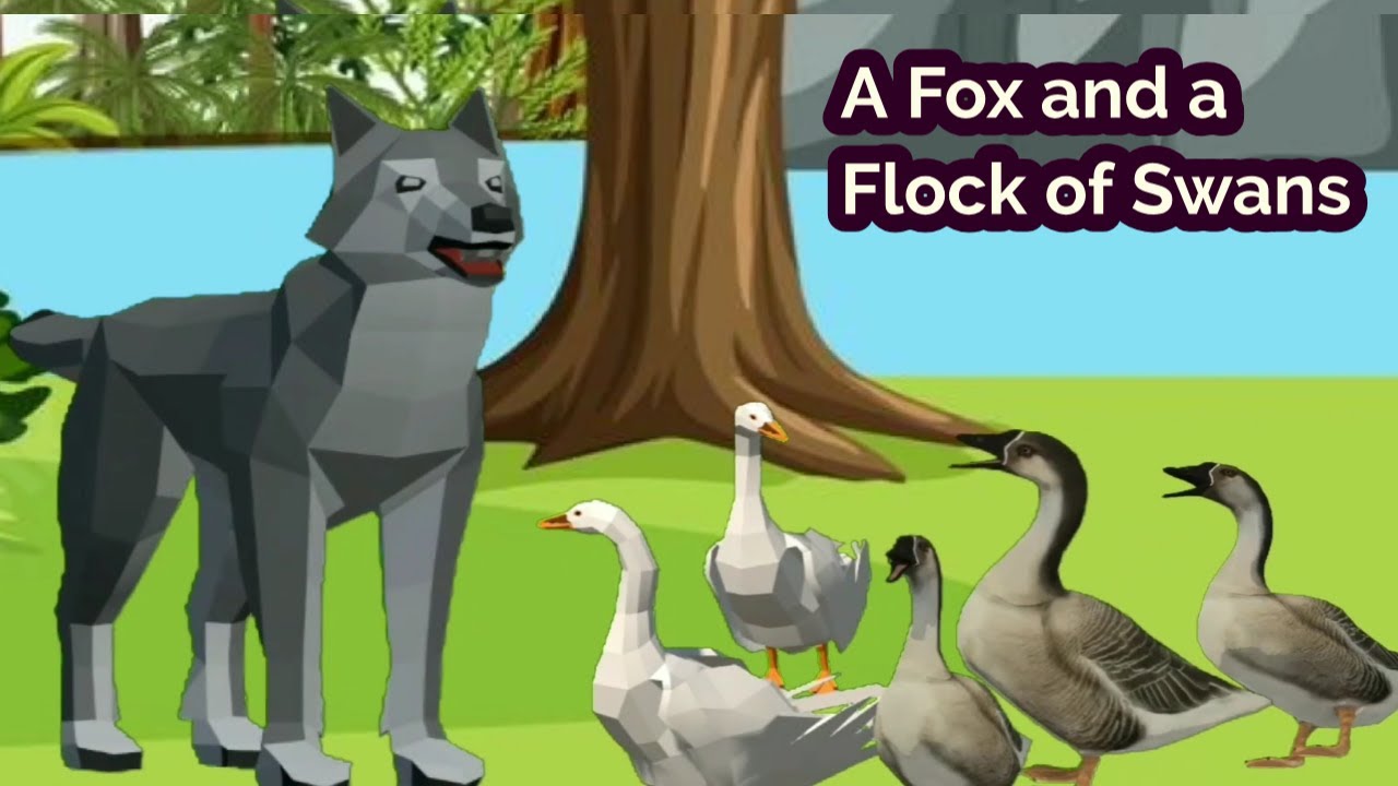 A Fox and a Flock of Swans/English Moral Story/ Story for childrens ...