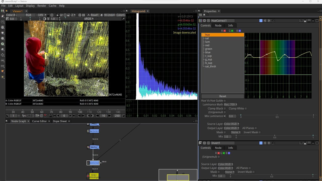 NATRON - Lesson 06 - Color Correction and Alteration, Wipe and Compare ...