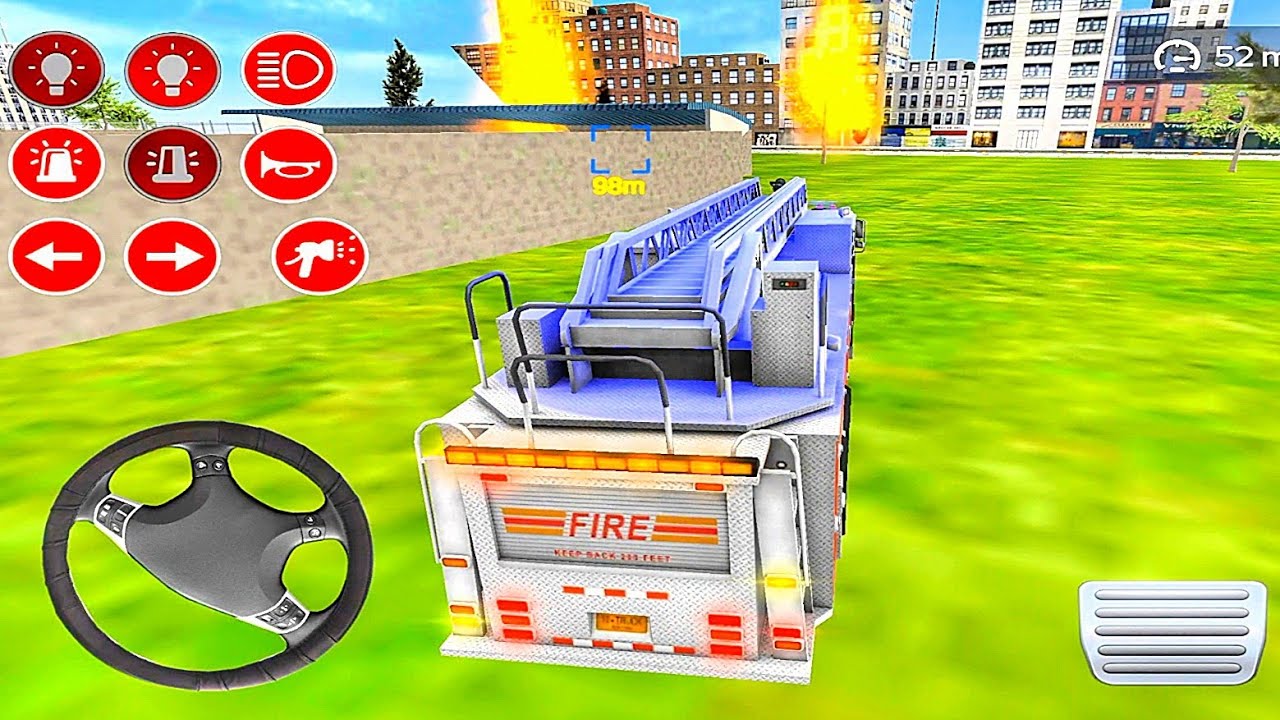 real fire truck driving simulator fire fighting #2 - android gameplay ...