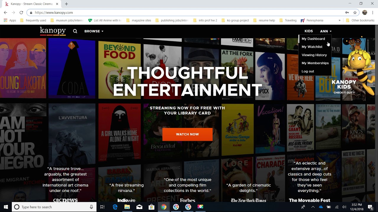 Kanopy Tutorial | LIS 652 LibGuide Project - YouTube
