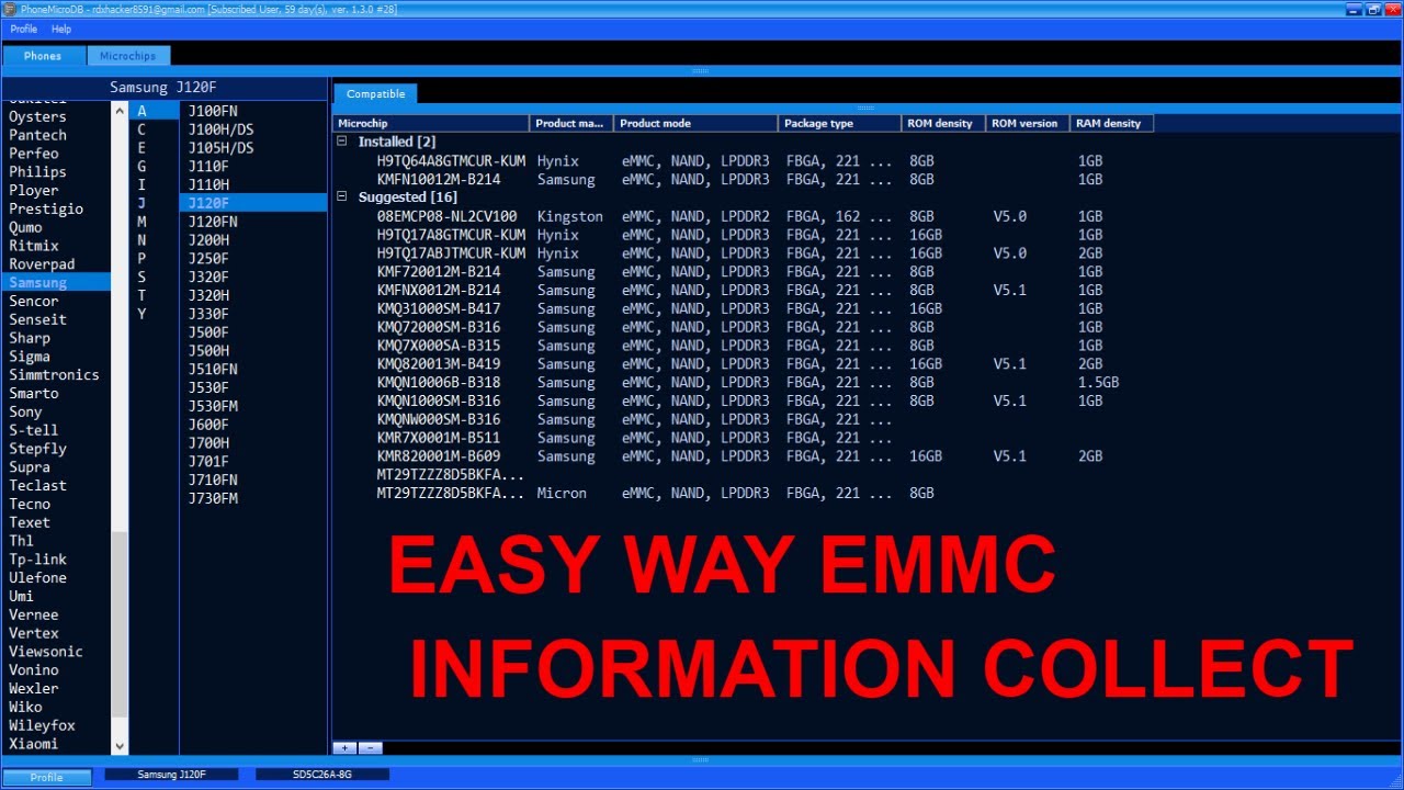 HOW TO CHECK #EMMC NAME & #Details Information - YouTube