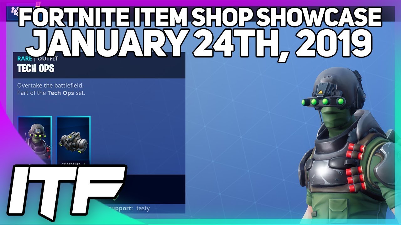 Fortnite Item Shop *NEW* TECH OPS SKIN + SET! [January 24th, 2019 ...