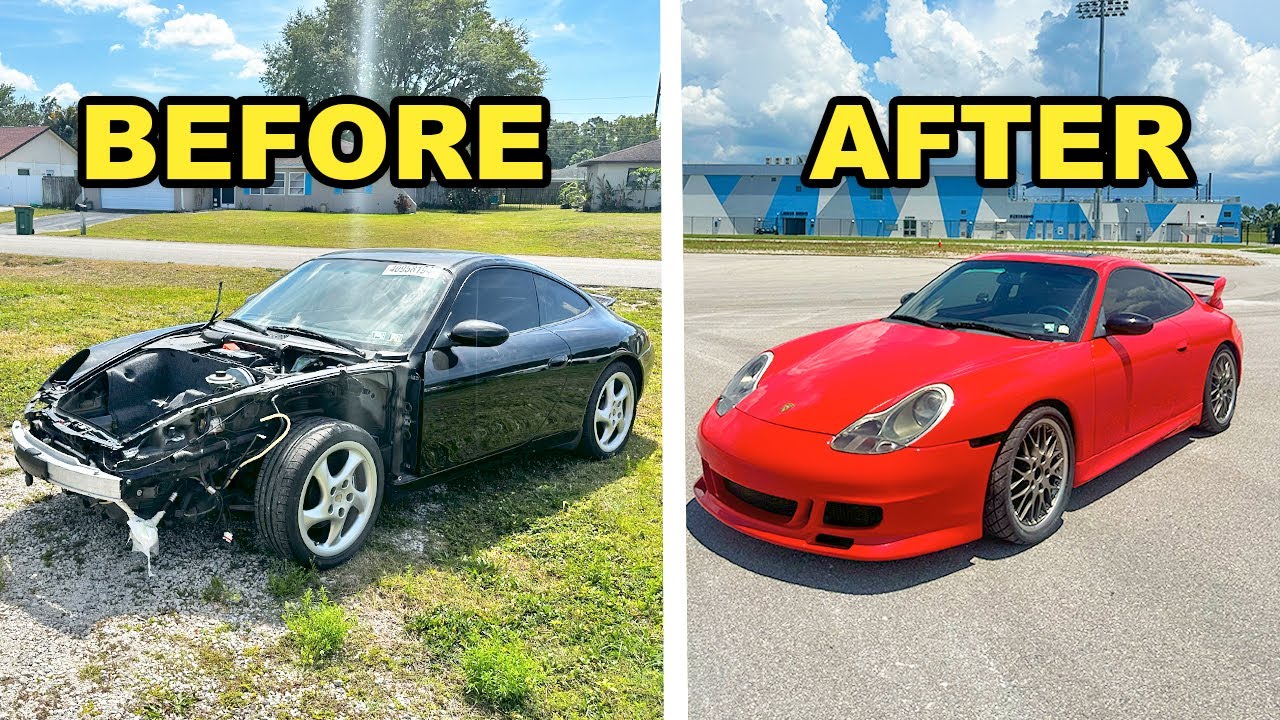 FULL BUILD: CRASHED DAMAGED $10,000 PORSCHE 911 - YouTube