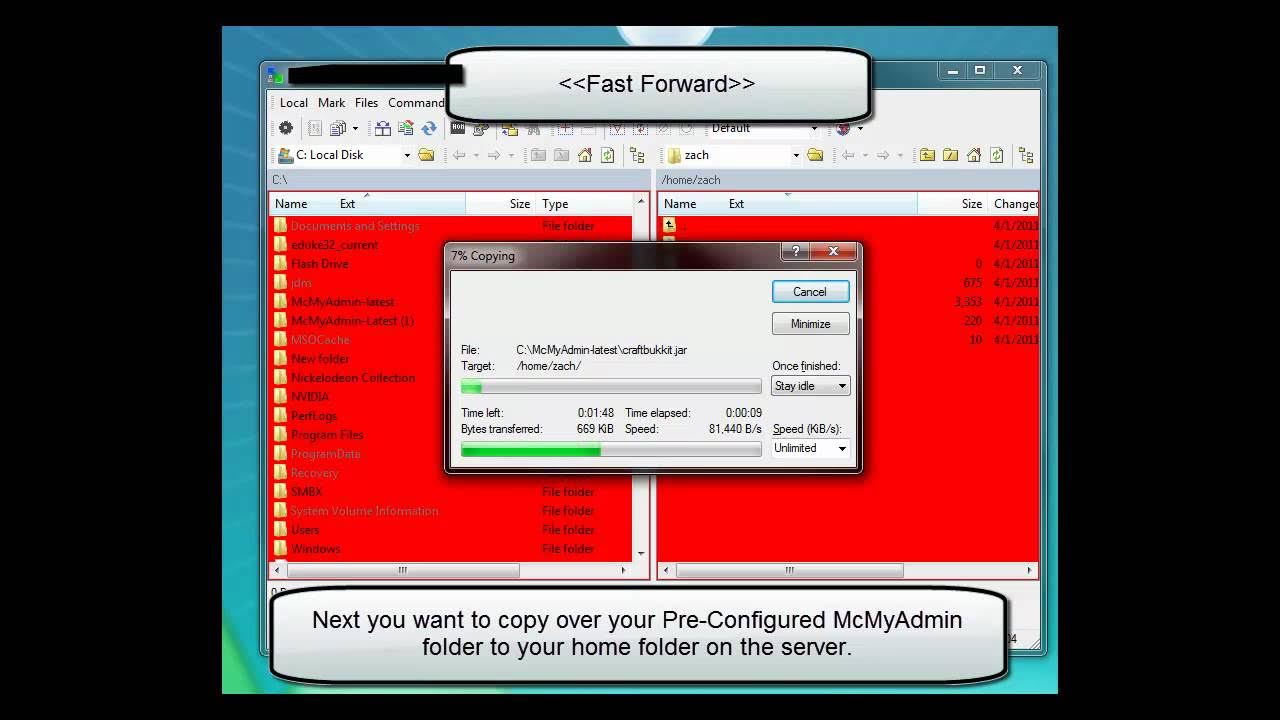 How to Setup McMyAdmin Minecraft Server 1.4 with Bukkit on Ubuntu Server 10.10 (Linux) - YouTube
