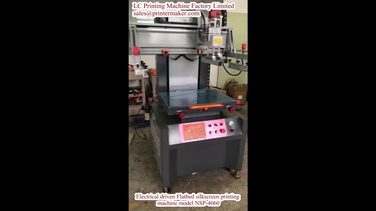 electrical driven flatbed silkscreen printing machine model NSP-4060 ...