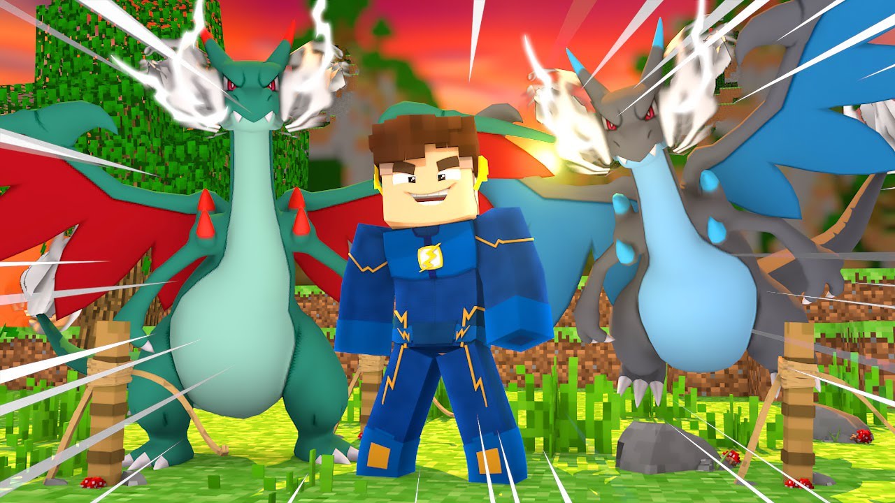 Minecraft: MEGA CHARIZARD X E Y! - AVENTURA POKEMON#10 ‹ FLASH3 › - YouTube
