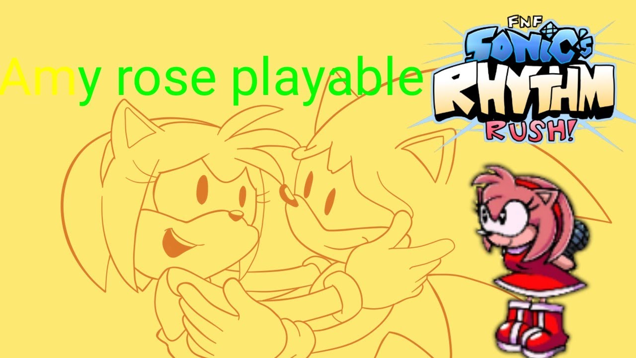 amy rose playable fnf sonic rhythm rush - YouTube