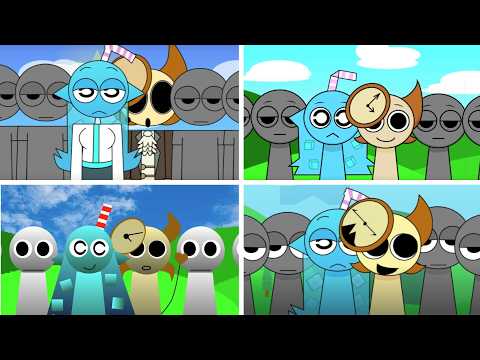 Incredibox - Sprunki but ONLY AQUA and BROKER in ALL Different Mods
