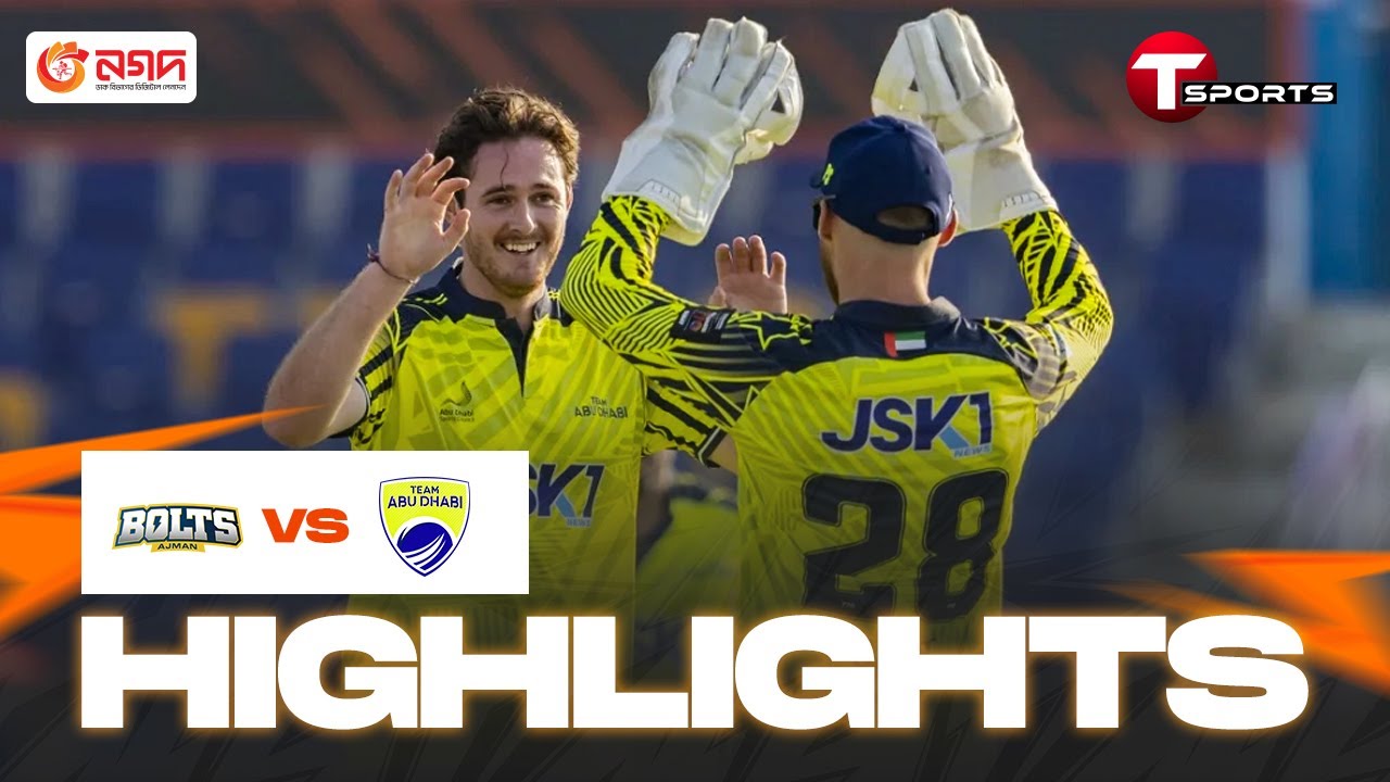 Highlights | 1st Match | Ajman Bolts vs Team Abu Dhabi | T 10 | T ...
