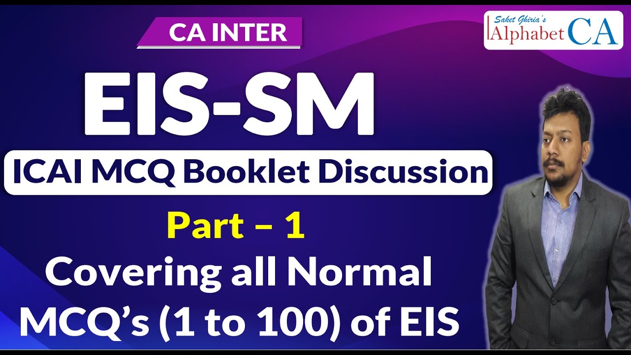 CA Inter EIS ICAI MCQ Book Part 1 (MCQ 1 to 100) - YouTube