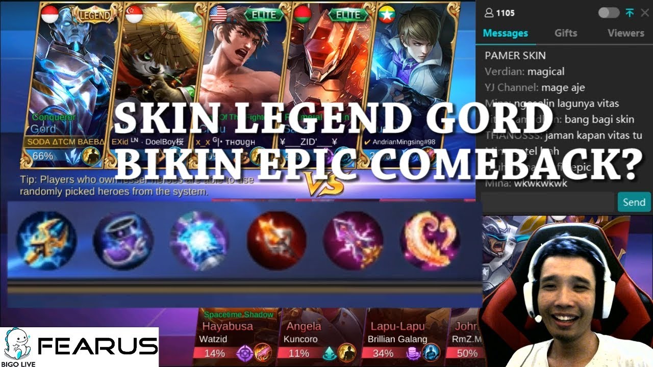 SKIN LEGEND GORD BIKIN EPIC COMEBACK? | Mobile Legends - YouTube