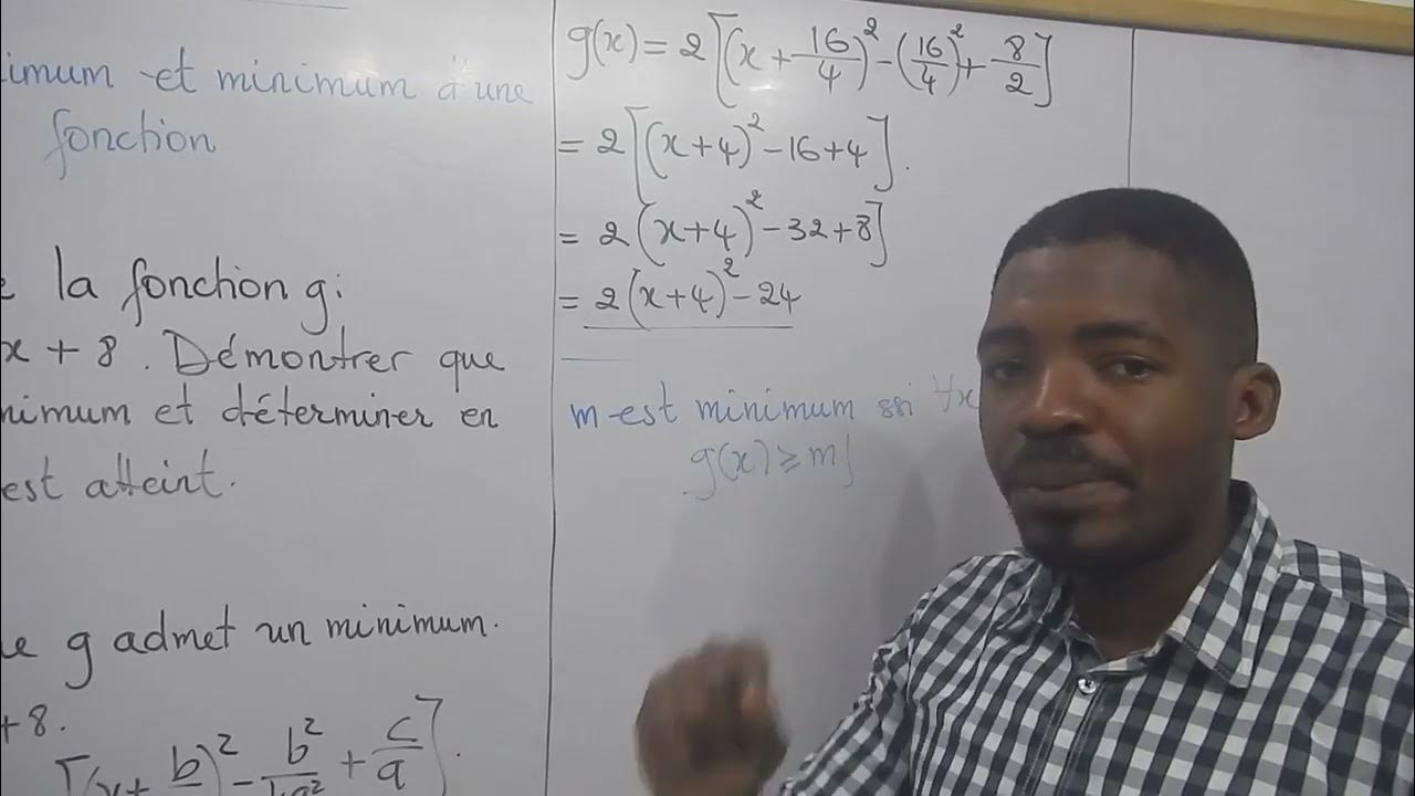 Maximum Et Minimum D'une Fonction - YouTube