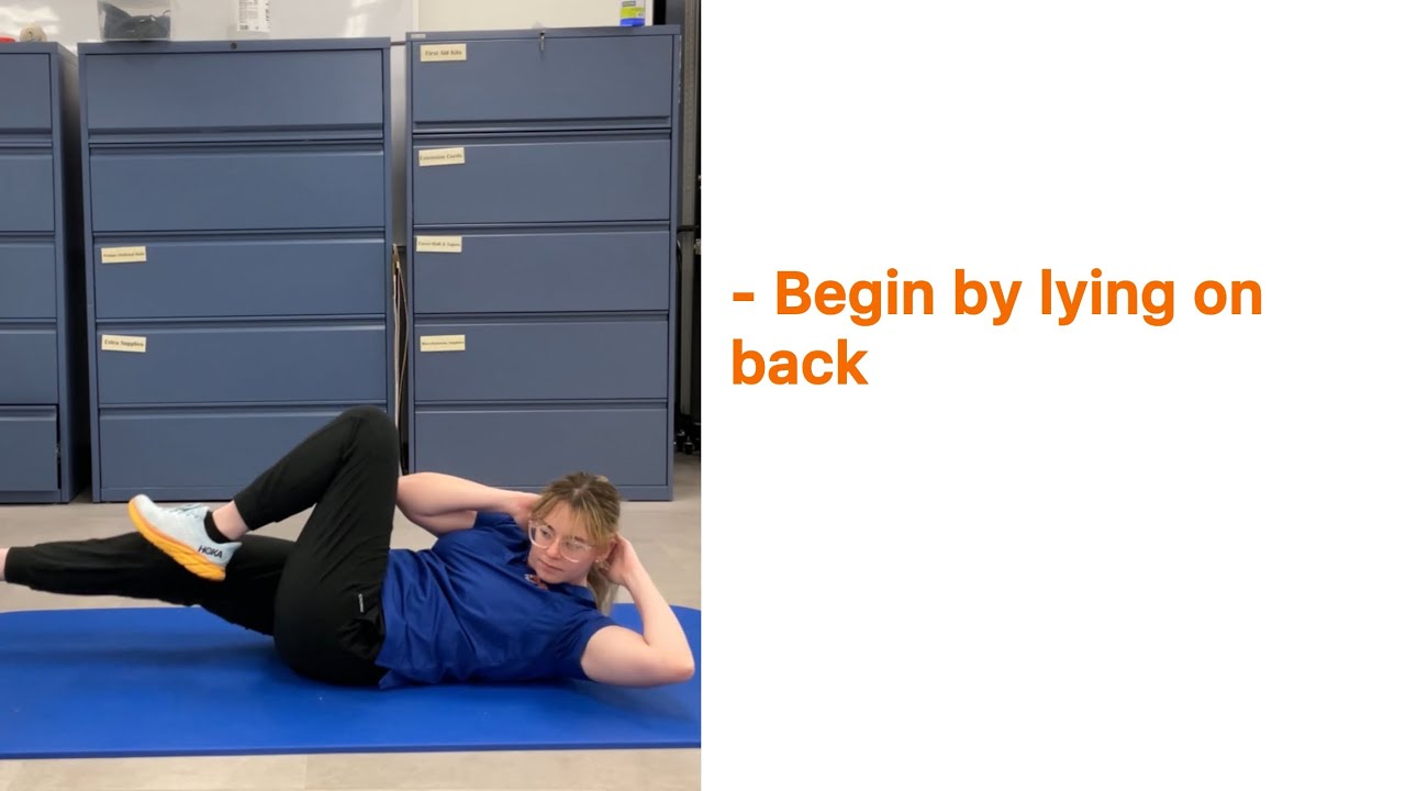 Supine Bicycle Crunches - YouTube