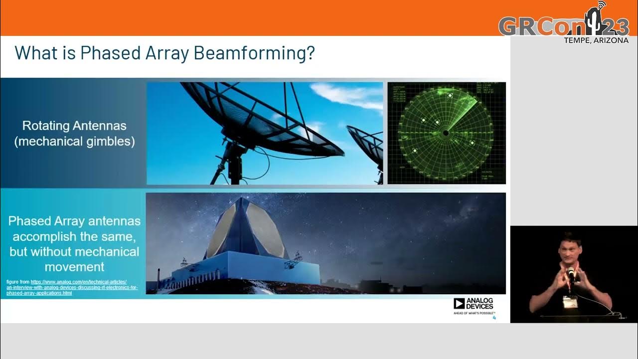 GRCon23- (Lightning Talk by Analog Devices) The PHASER CN0566 X Band Phased Array Exploration ...