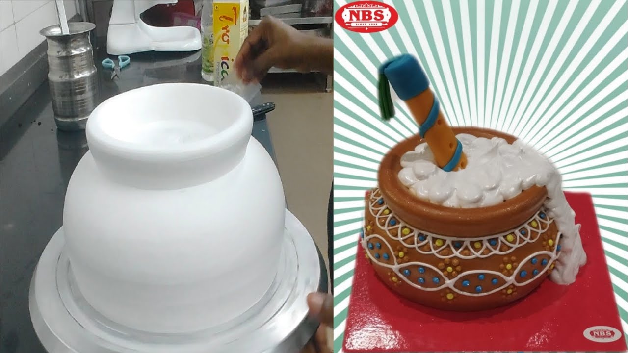 How To Make Matka Cake Decoration Ideas | Kanhaiya Janmashtami Cake ...