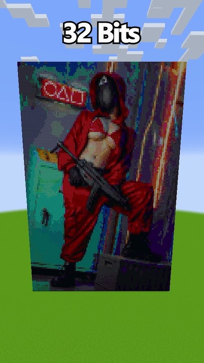 Squid Game Pink Soldier in Minecraft 🦑🔺 4 bits 8 bits 16 bits 32 bits 64 bits 128 bits # ...