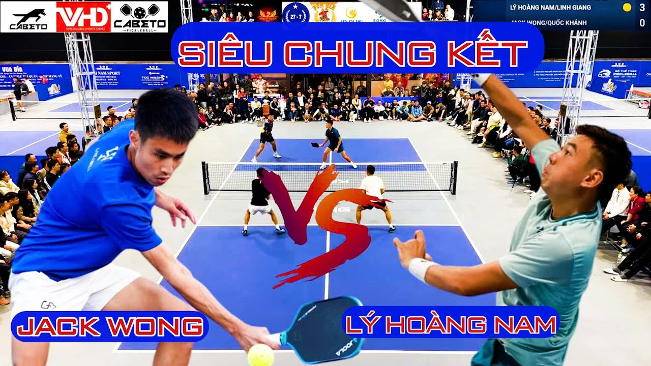 Chung kết Pickleball | LÝ HOÀNG NAM + LINH GIANG 🆚 JACK WONG + QUỐC KHANH | Giải Open King Cup ...