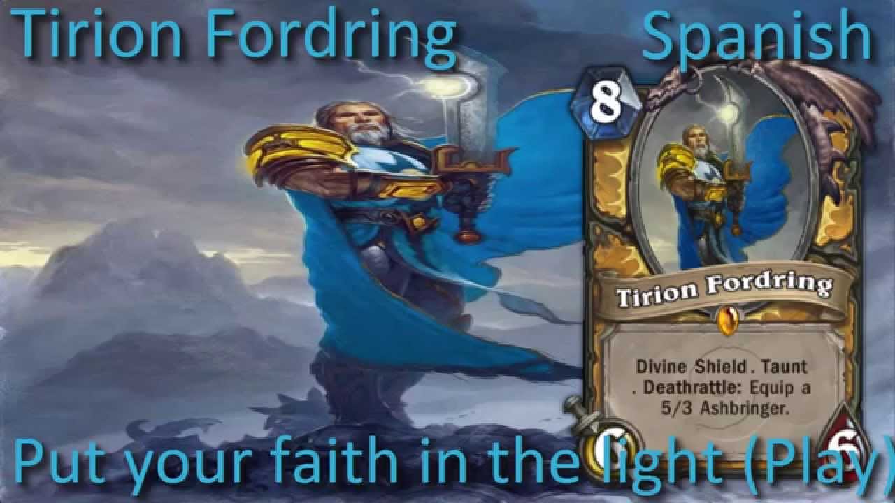 Tirion Fordring card sounds in 12 languages -Hearthstone - YouTube