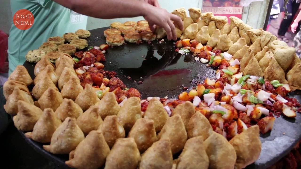Samosa Chaat Spicy Chat Masala - Delicious Samosa Chaat - Food Nepal ...