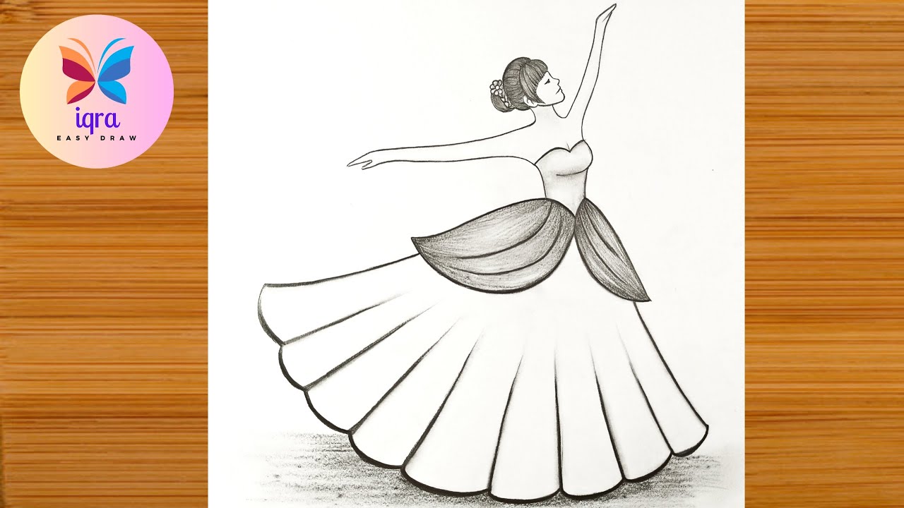 How to draw A Beautiful Dancing Girl Easy Step by Step || Girl Drawing ...