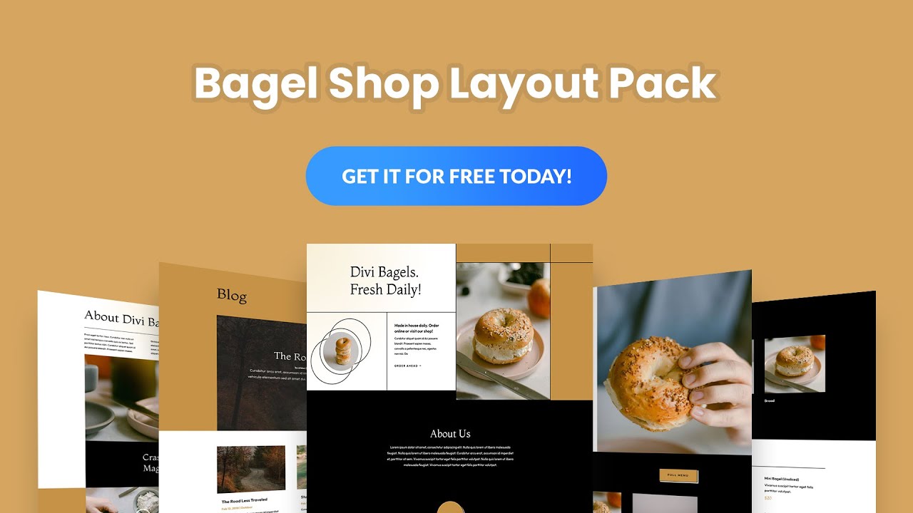 Get a FREE Bagel Shop Layout Pack for Divi - YouTube