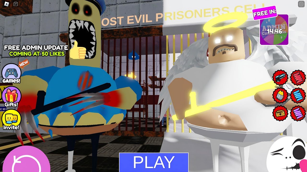 😱BARRY EXE VS ANGEL BARRY'S PRISON RUN OBBY FULL WAIKTHROUGH GAMEPLAY ...
