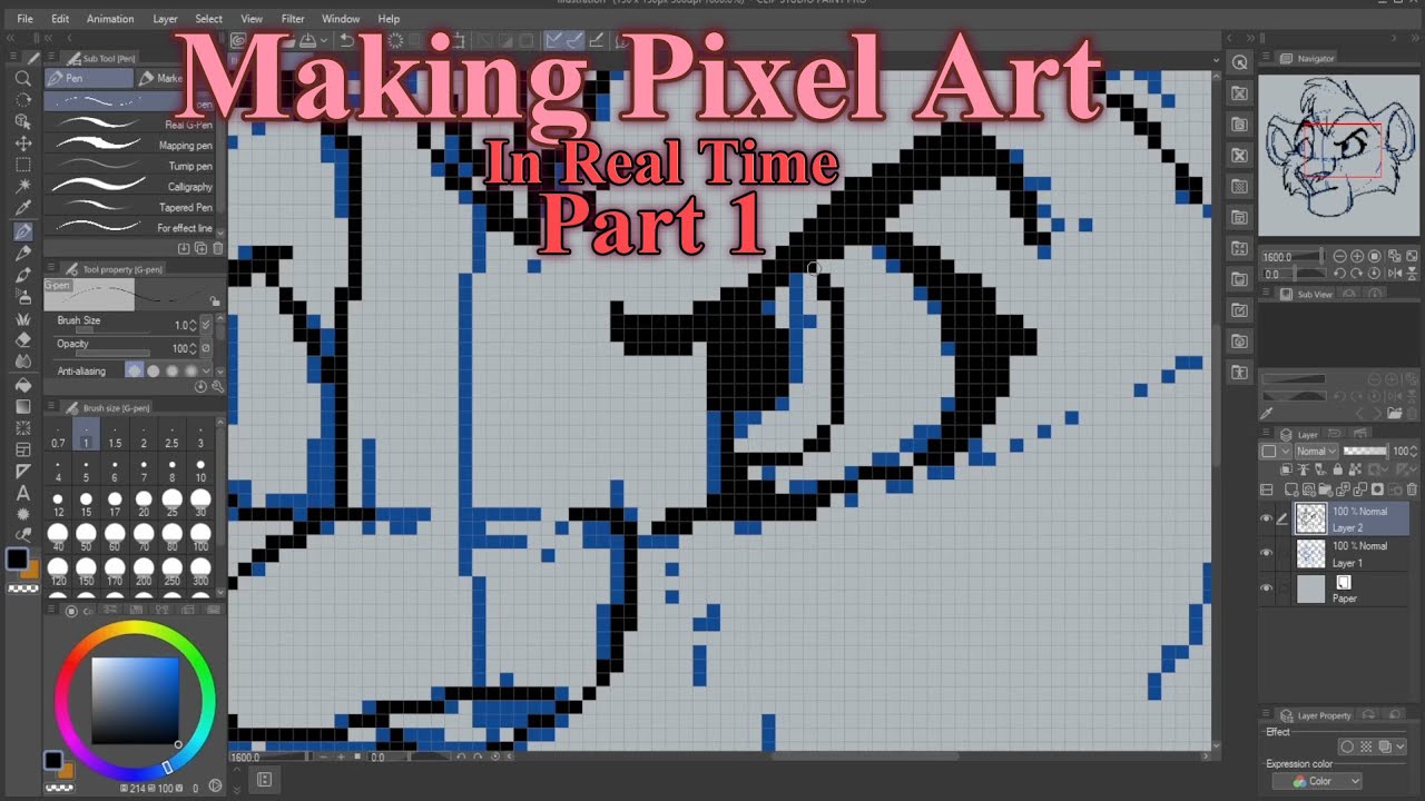 Real-Time Art - Pixel Art - Part 1 - YouTube