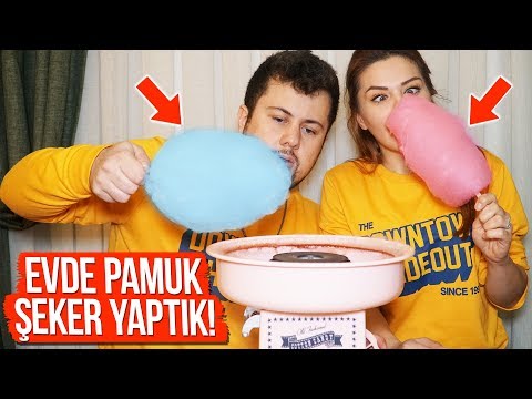 EVDE PAMUK ŞEKER YAPTIK ( MÜKEMMEL OLDU ) #EVDEYAP