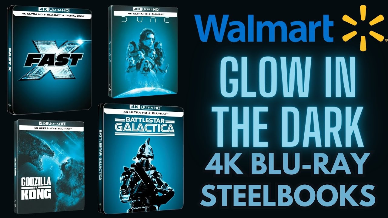 Walmart Exclusive 4K Ultra HD Blu-ray Glow In The Dark Steelbooks | 4 ...