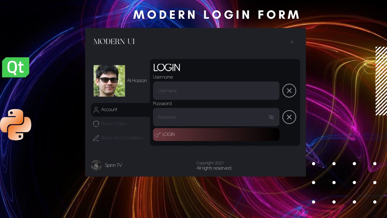 Modern Login Form | Validate Input Fields | Animated Response ...
