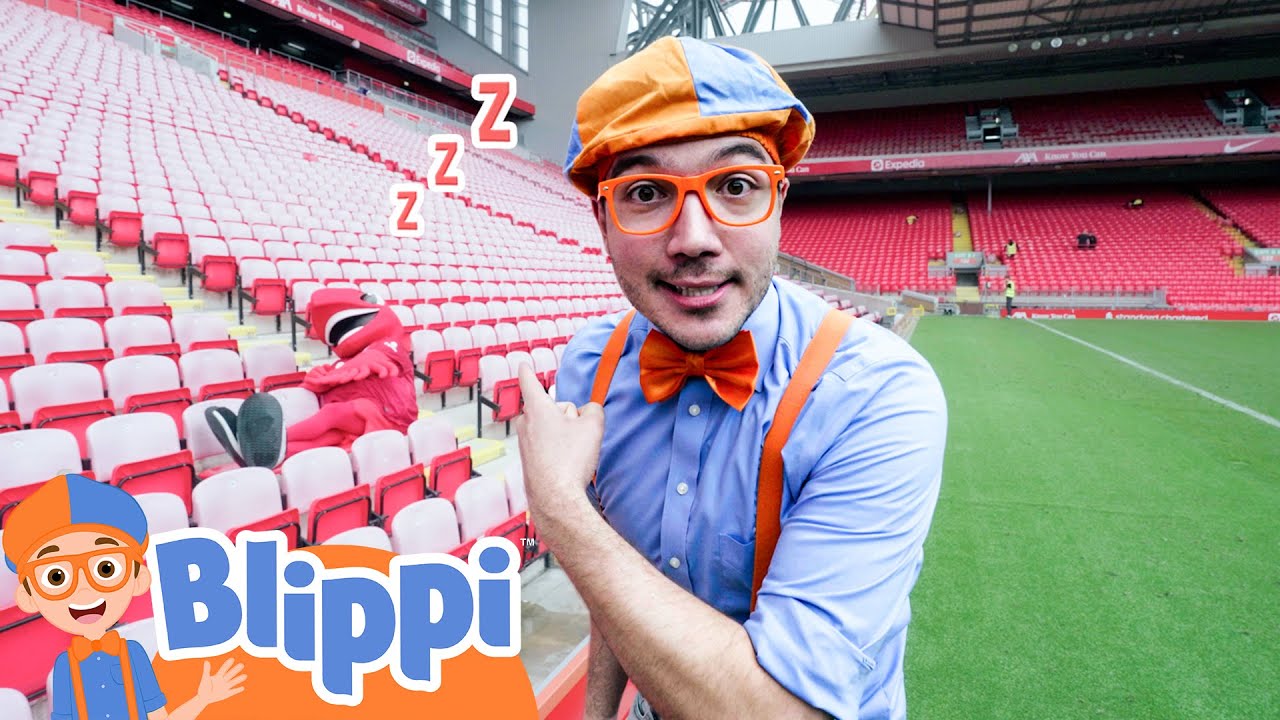 Blippi's Big Mascot Fun with Mighty Red 🟣 BLIPPI & MEEKAH 🟠 Super Kids ...