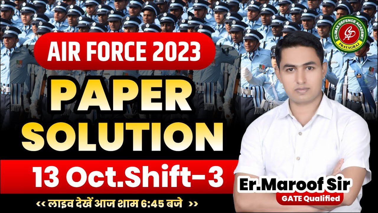 Air Force 2023 Exam Analysis | Air Force Shift 3 Paper Solution | By ...