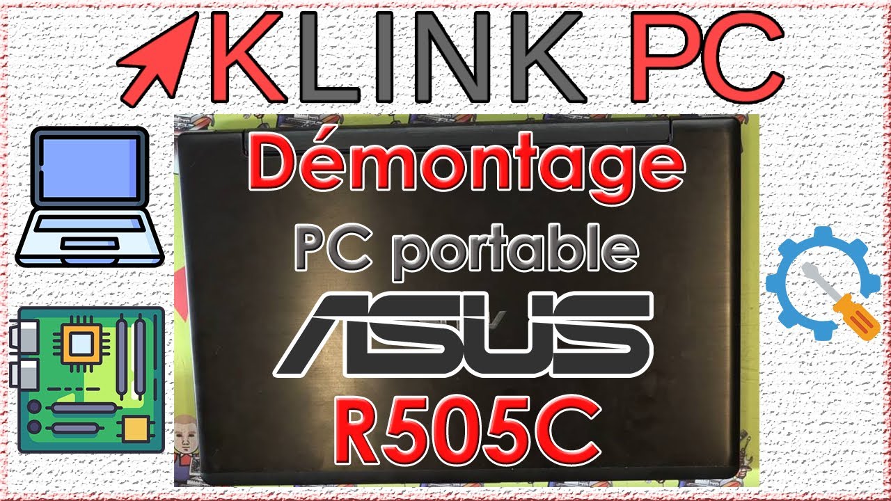 Comment démonter un PC portable Asus R505C - YouTube