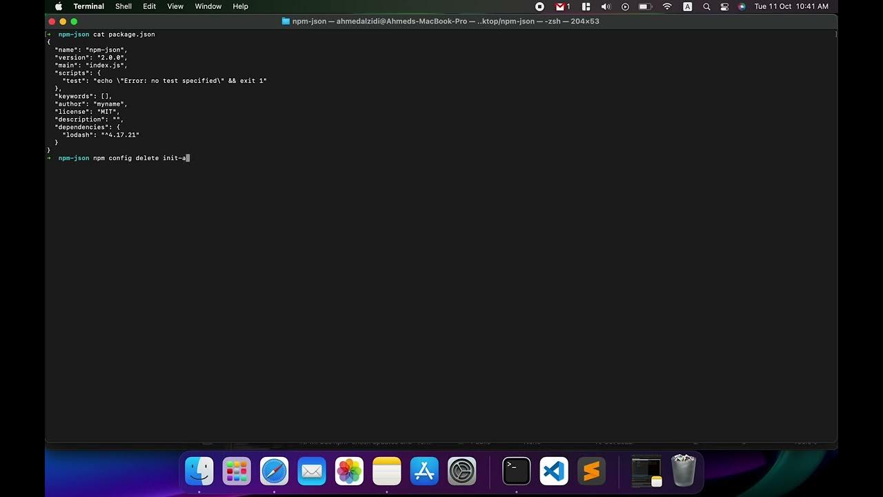 NPM: Delete Values From Json File - YouTube