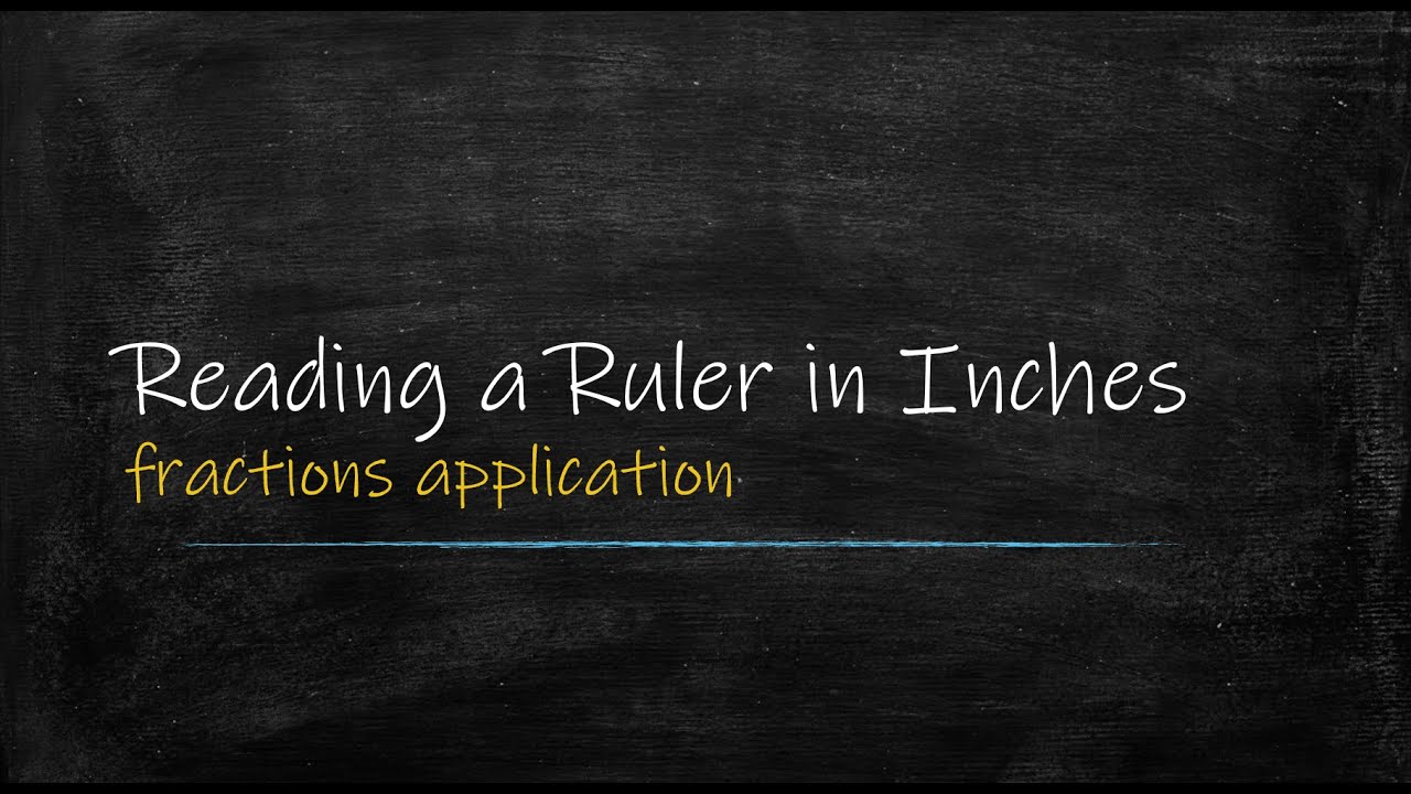 How to read a ruler marked in inches - YouTube