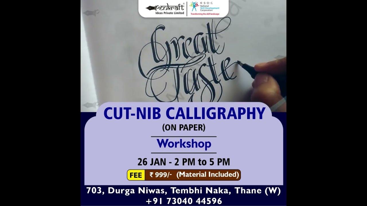 PENKRAFT CUT NIB CALLIGRAPHY WORKSHOP! - YouTube