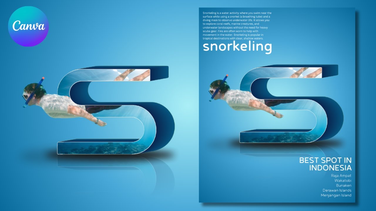 CREATE 3D LETTER PORTRAIT for AMAZING Travel Posters in Canva - YouTube