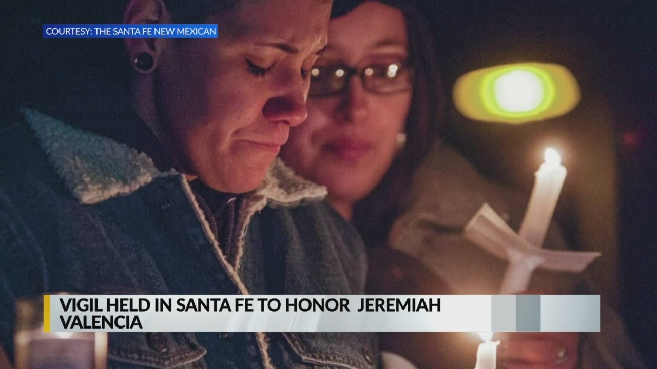 Vigil held in Santa Fe to honor Jeremiah Valencia - YouTube