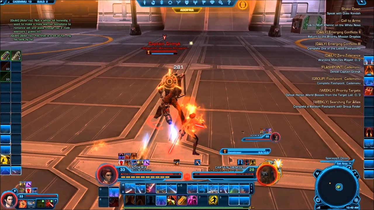 SWTOR Flashpoint: Cademimu Solo at level 33 - YouTube