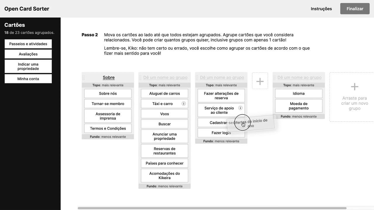 Open Card Sort - WebForm Demo - YouTube