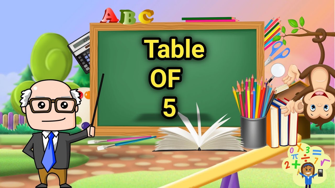 Table of 5 | Multiplication table 5 | 5 ka table | 5 का पहाड़ा | Maths ...