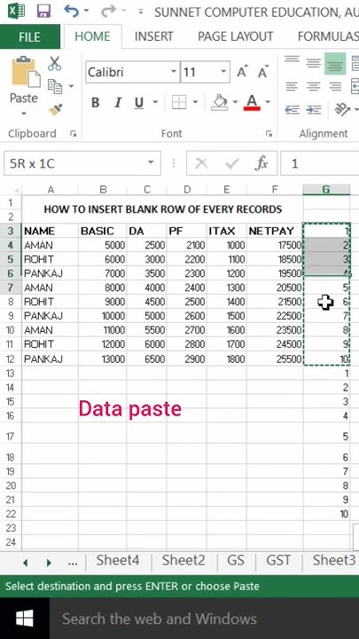 Data Formating In Ms Excel Youtube