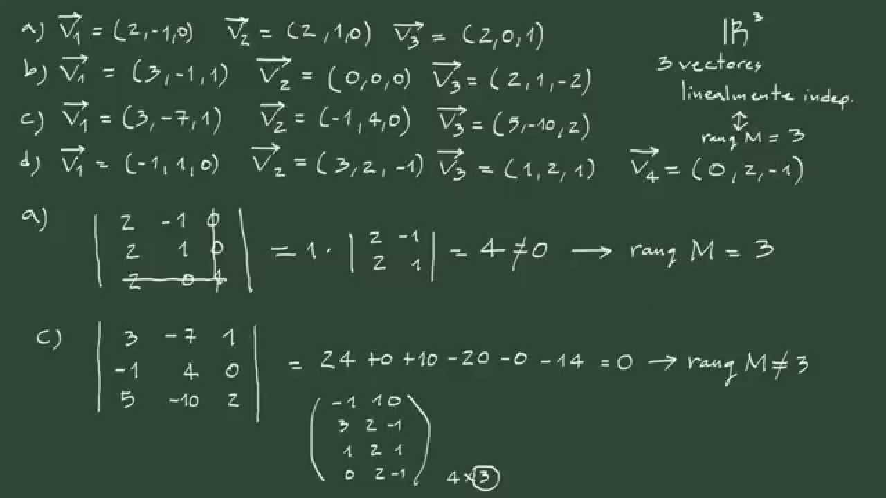 1. Ejercicio 1: comprobar si un conjunto de vectores forman una base ...