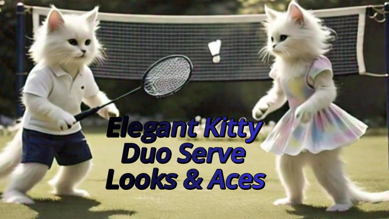 Elegant Kitty Duo Serve Looks & Aces! - YouTube