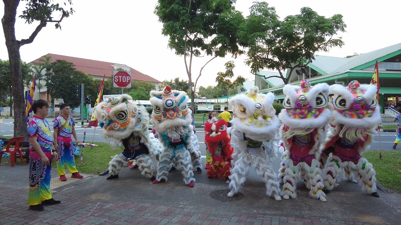 [4K] 安济圣王庙 - Lion Dance, Dragon Dance and Big Flag at Ang Chee Sia Ong ...