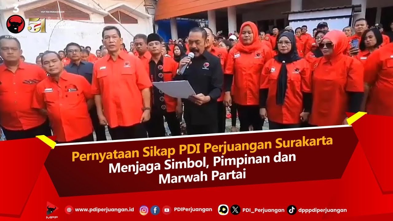Pernyataan Sikap PDI Perjuangan Surakarta Menjaga Simbol, Pimpinan, dan ...