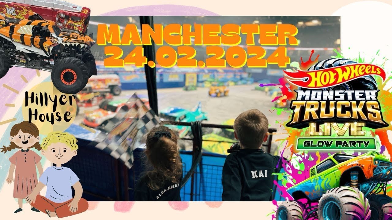 Hot Wheels Monster Trucks Glow Party Live In Manchester 24/06/24| Kai ...