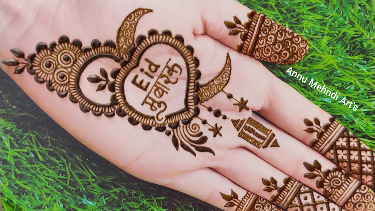 Eid special chand mehndi design | Chand Mehandi Design | Mehandi lagane ...