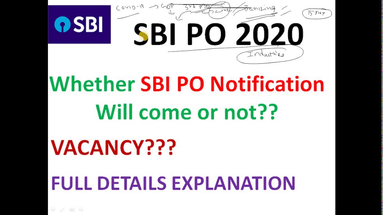 SBI PO 2020 NOTIFICATION || WILL SBI PO 2020 COME?? - YouTube