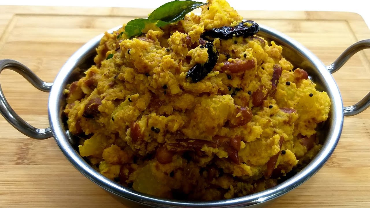 sadhya special mathanga vanpayar thoran|||how to make vanpayar thoran ...